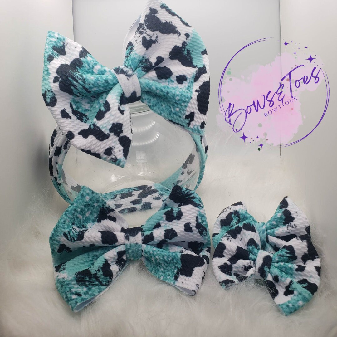 Teal Splashed Cow - Etsy