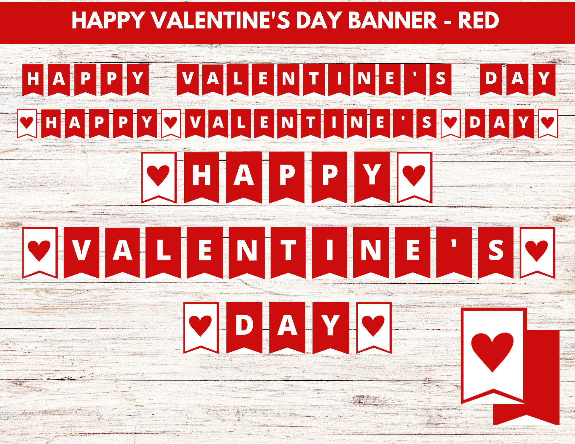Happy Valentine's Day Banner, Valentines Garland, Valentines Day ...