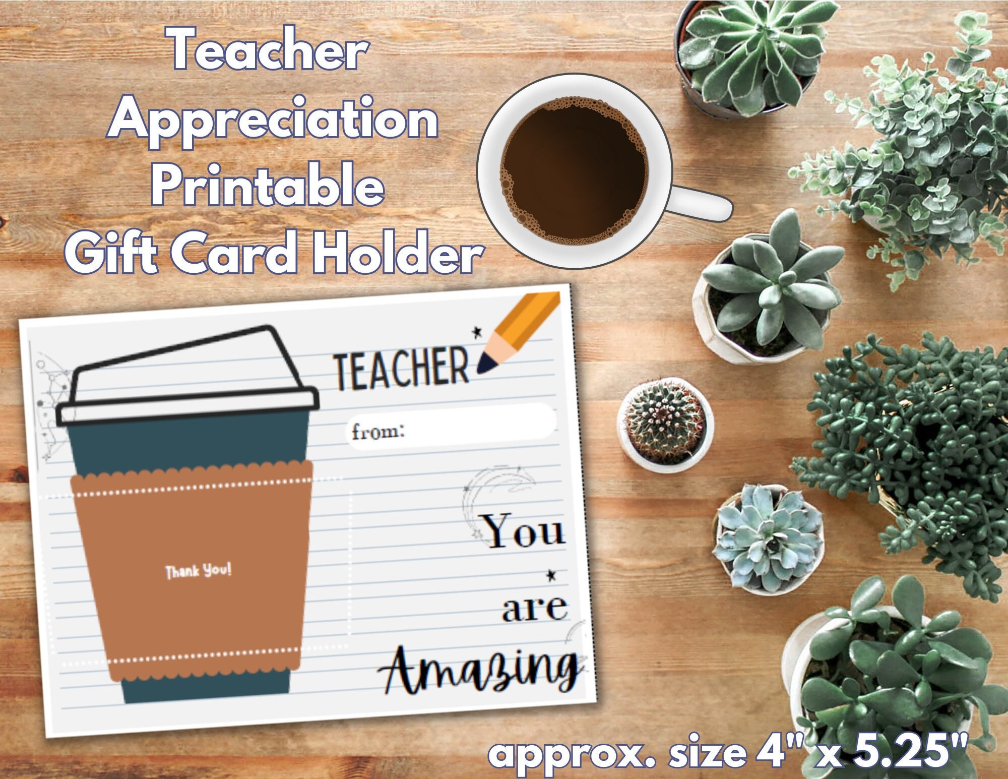 Teacher Appreciation Gift Card Holder, Teacher Gift Card Holder ...