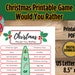 Christmas Printable Game Would You Rather, This or That Icebreaker Game ...