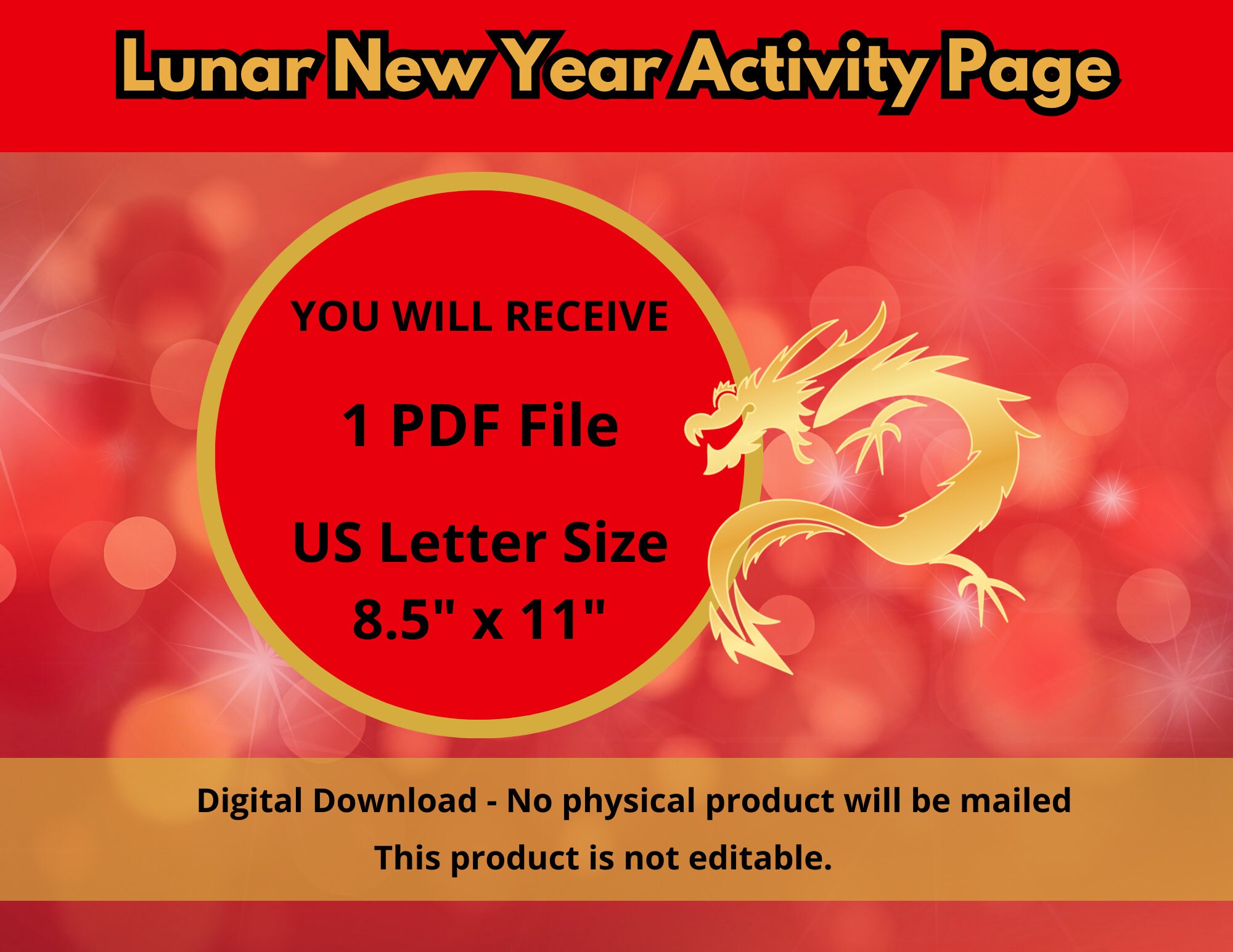Lunar New Year 2024 DIY Printable Lantern Activity Craft for Chinese ...