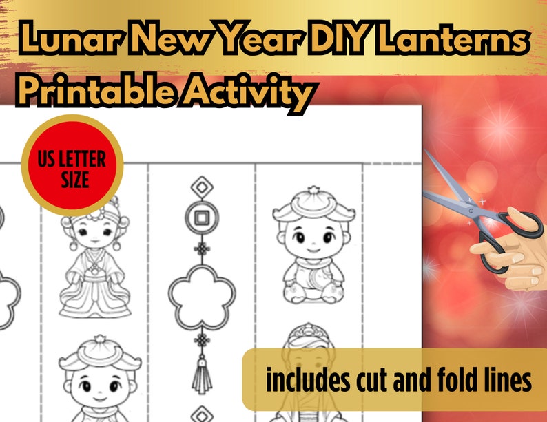 Lunar New Year 2024 DIY Printable Lantern Activity Craft for Chinese ...