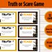 Halloween Truth or Scare Printable Game, Fall Halloween Game - Etsy