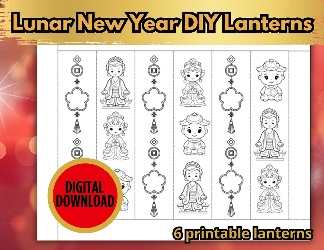 Lunar New Year 2024 DIY Printable Lantern Activity Craft for Chinese ...
