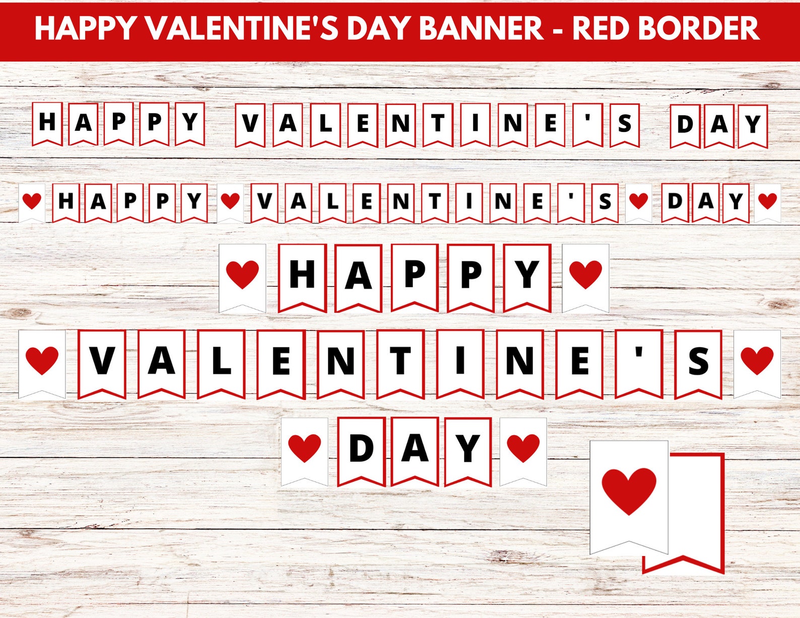 Happy Valentine's Day Banner, Valentines Garland, Valentines Day ...
