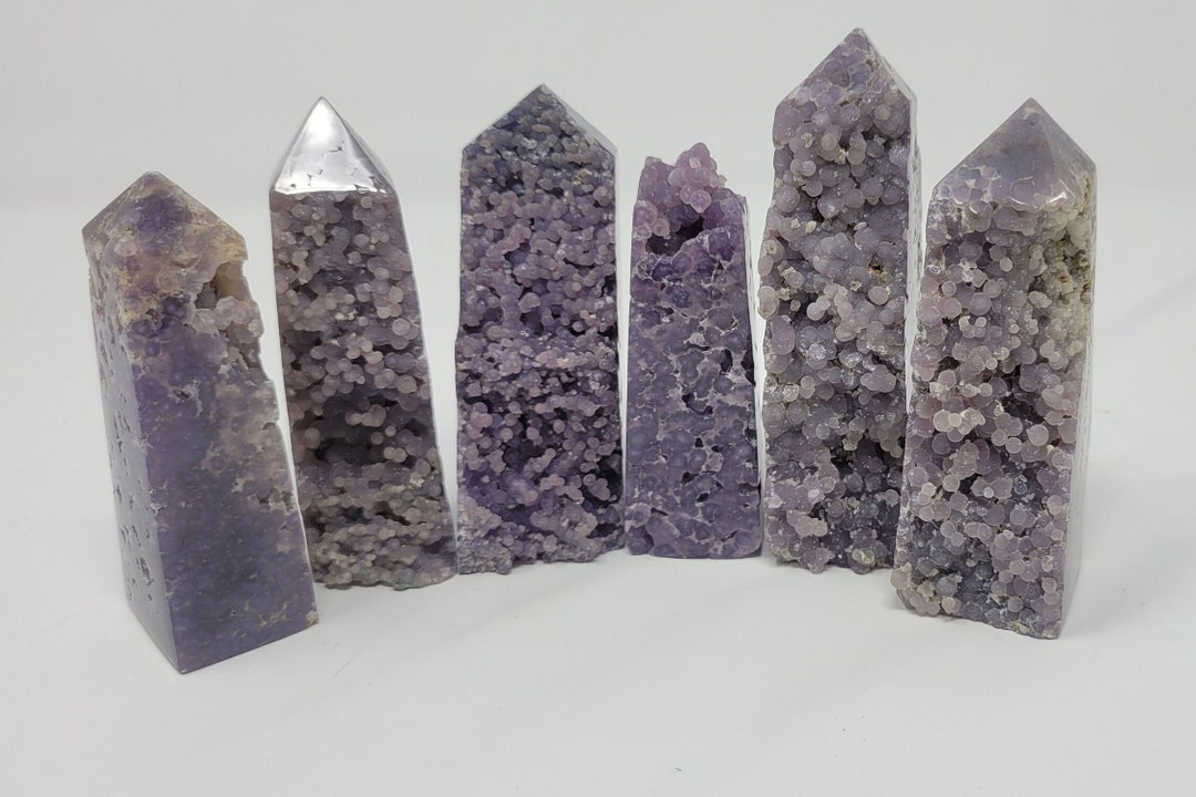 Semi-polished Grape Agate Towers A-D I Indonesia - Etsy