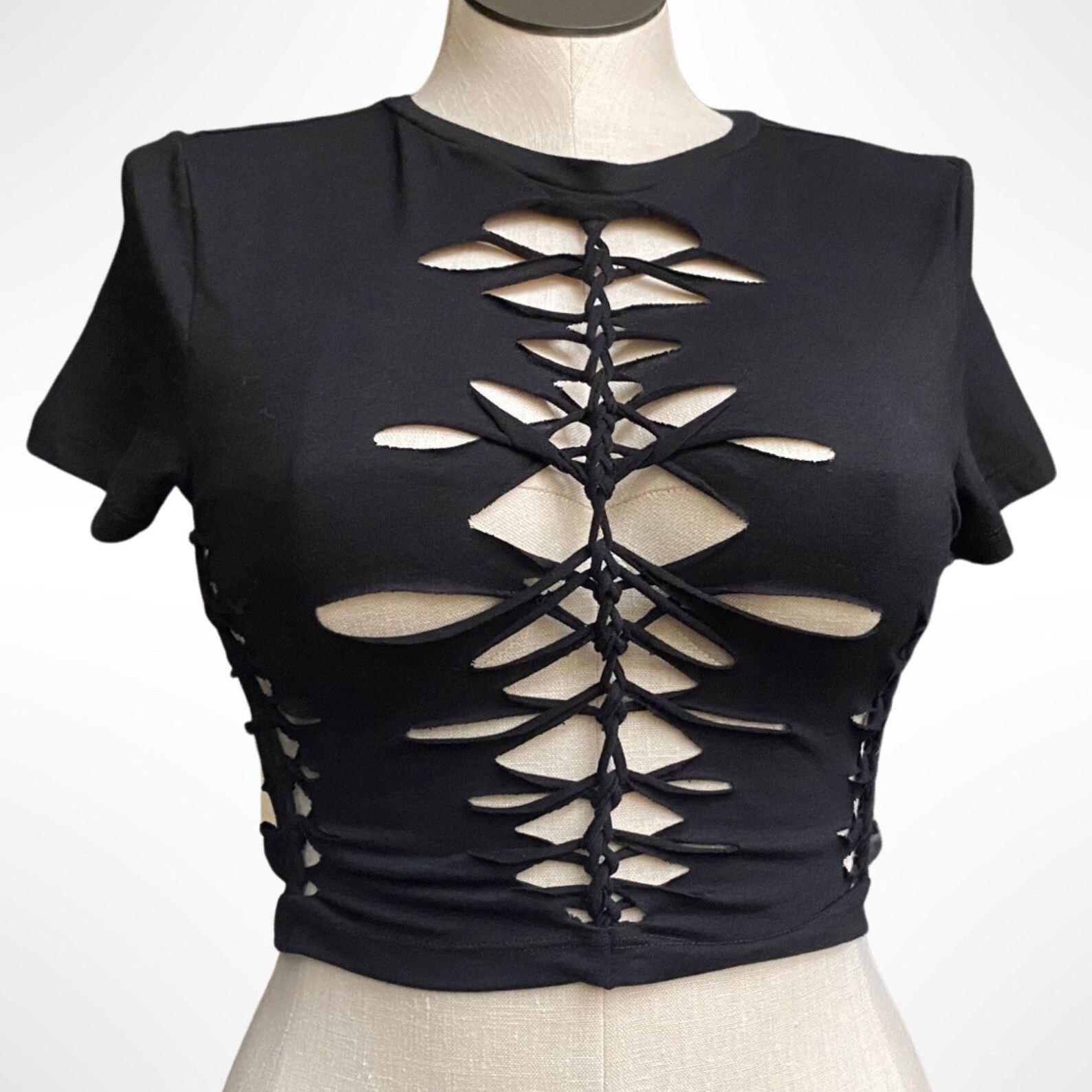 Triplicity T-shirt Braided Slit Weave Festival Clothing - Etsy