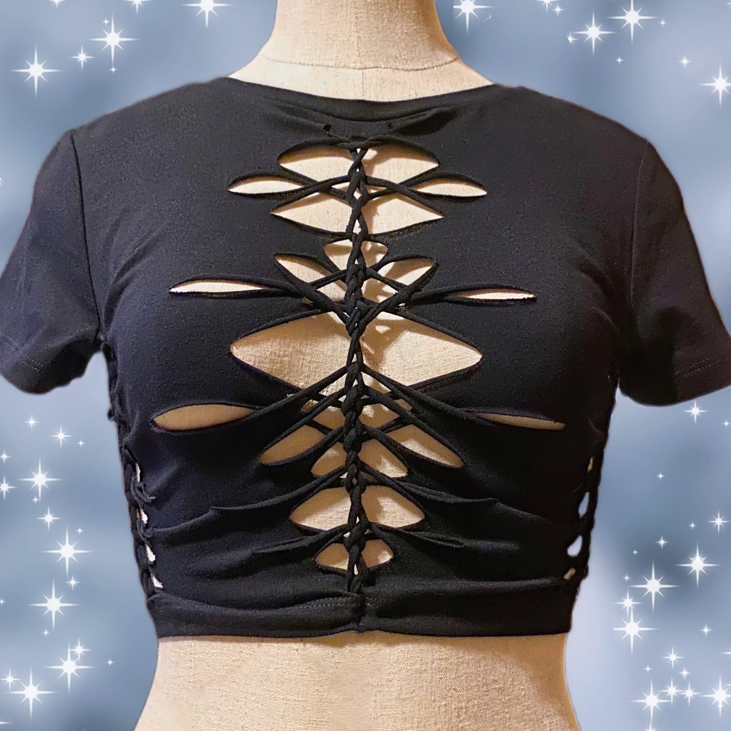 Triplicity T-shirt Braided Slit Weave Festival Clothing - Etsy