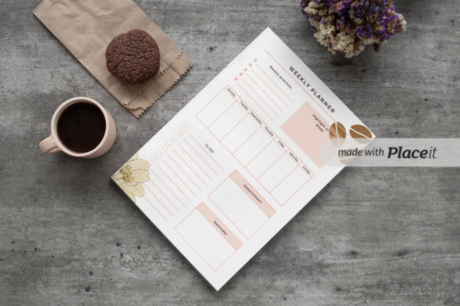 Simple and Cute Weekly Planner, Printable Pdf, Planner for Task ...