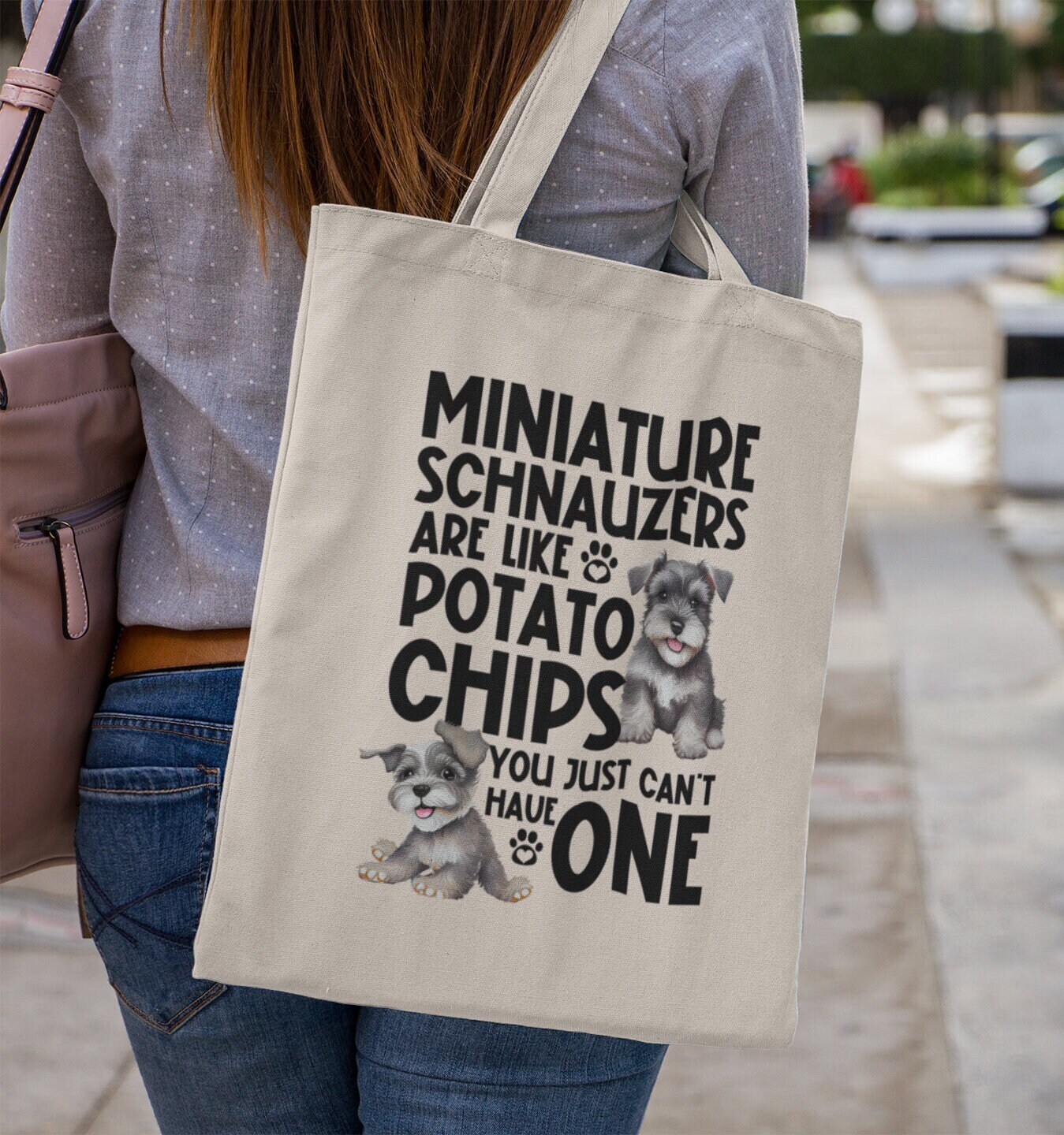 Funny Miniature Schnauzer Tote Bag Cute Gift for Dog Owners - Etsy