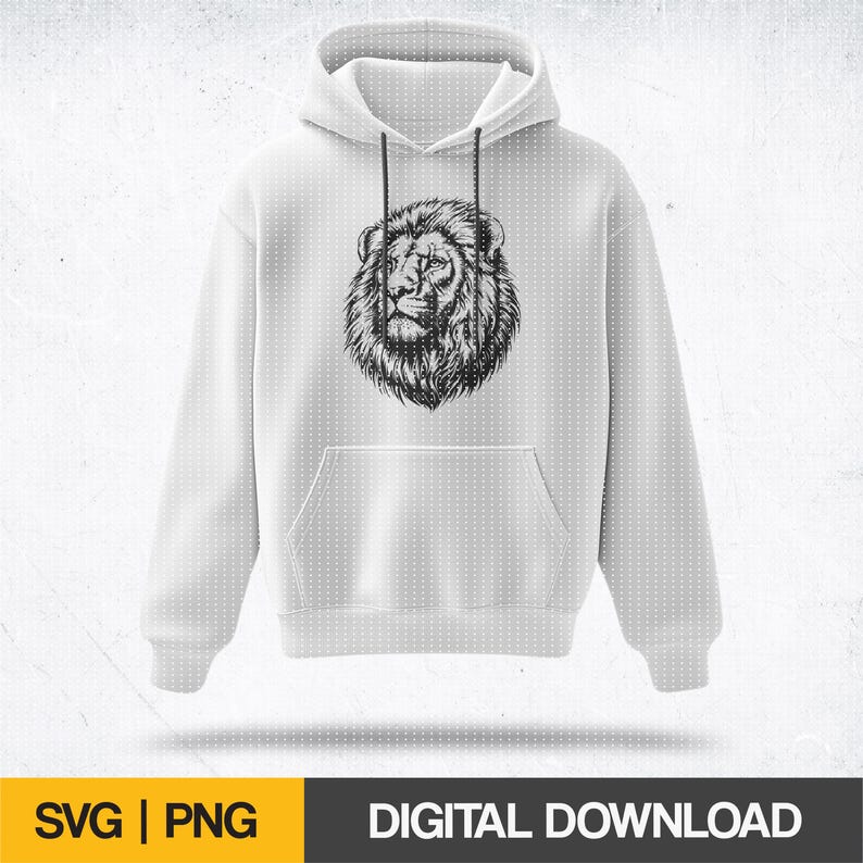 Tribal Style Lion Head Svg, Png | Sharp Line Art Cut File for Cricut ...