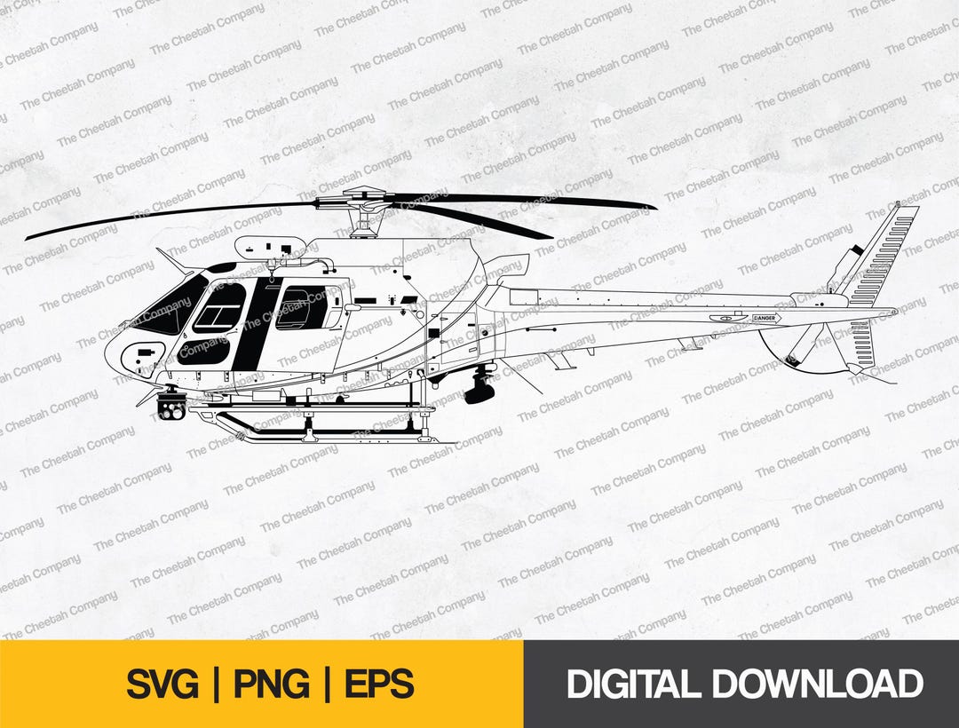 Police Helicopter SVG | Bell H125 Highway Patrol Helicopter ...