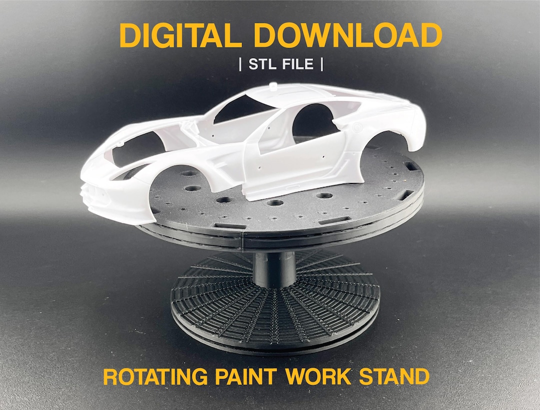Rotating Paint Stand STL File | 3D Printable Airbrush Stand, Miniature ...