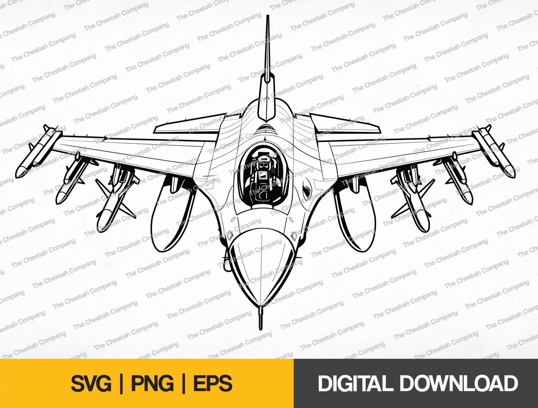 F-16 Fighter Jet SVG | Jet Fighter Vector Military Aircraft, Military ...