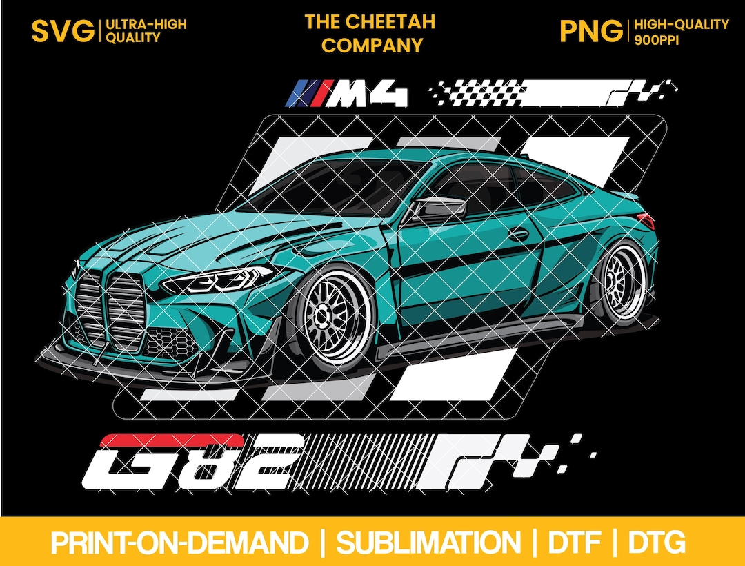 BMW M4 G82 Design, Digital Download, Vector Svg, Png 900PPI, Print on ...