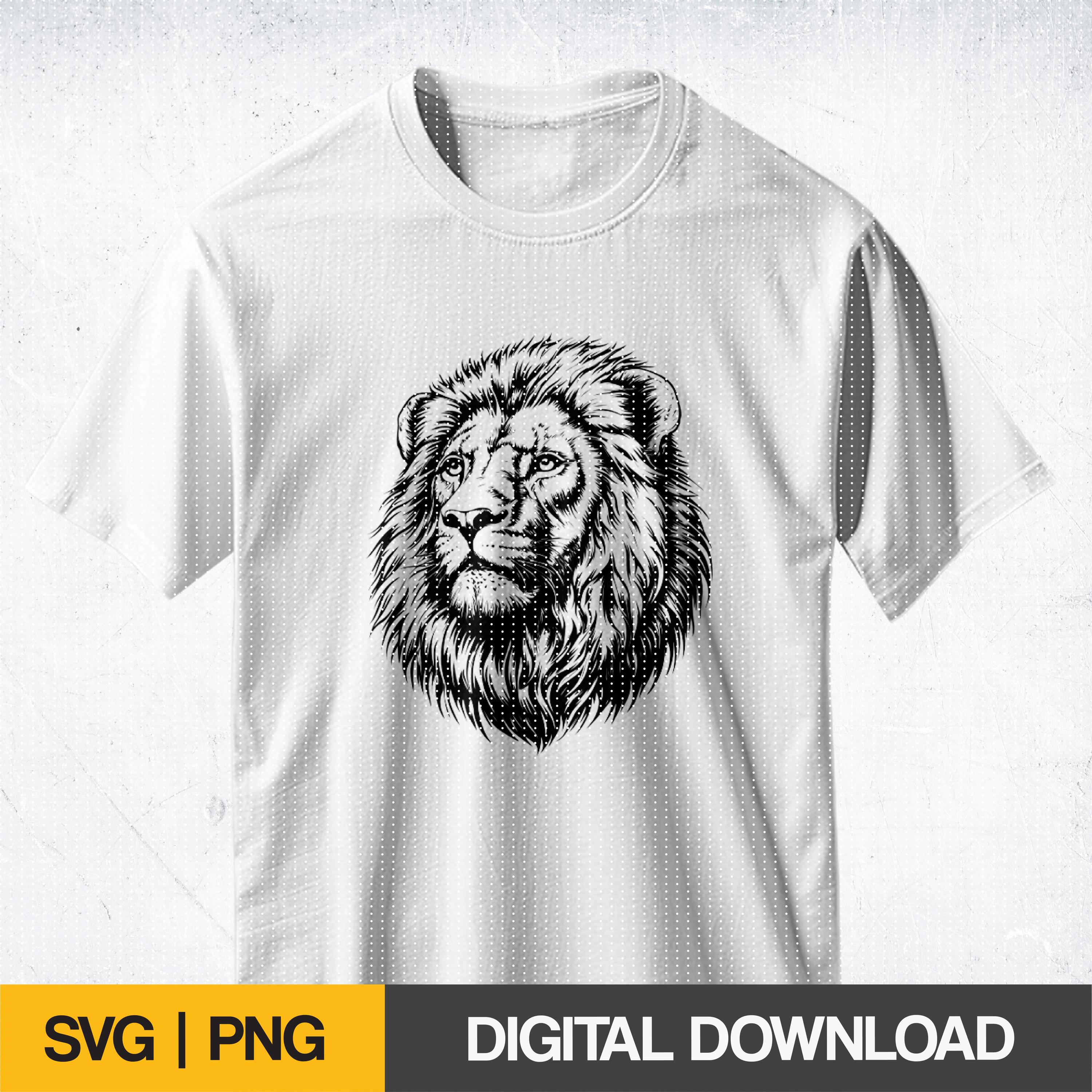 Tribal Style Lion Head Svg, Png | Sharp Line Art Cut File for Cricut ...