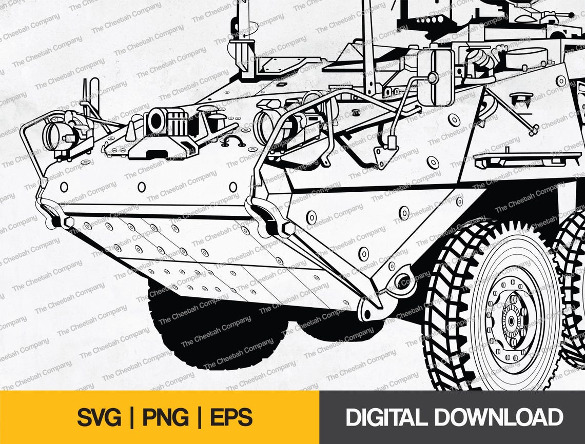 Stryker M1127 RV SVG | Army Tank Vector Clipart (digital Download) - Etsy