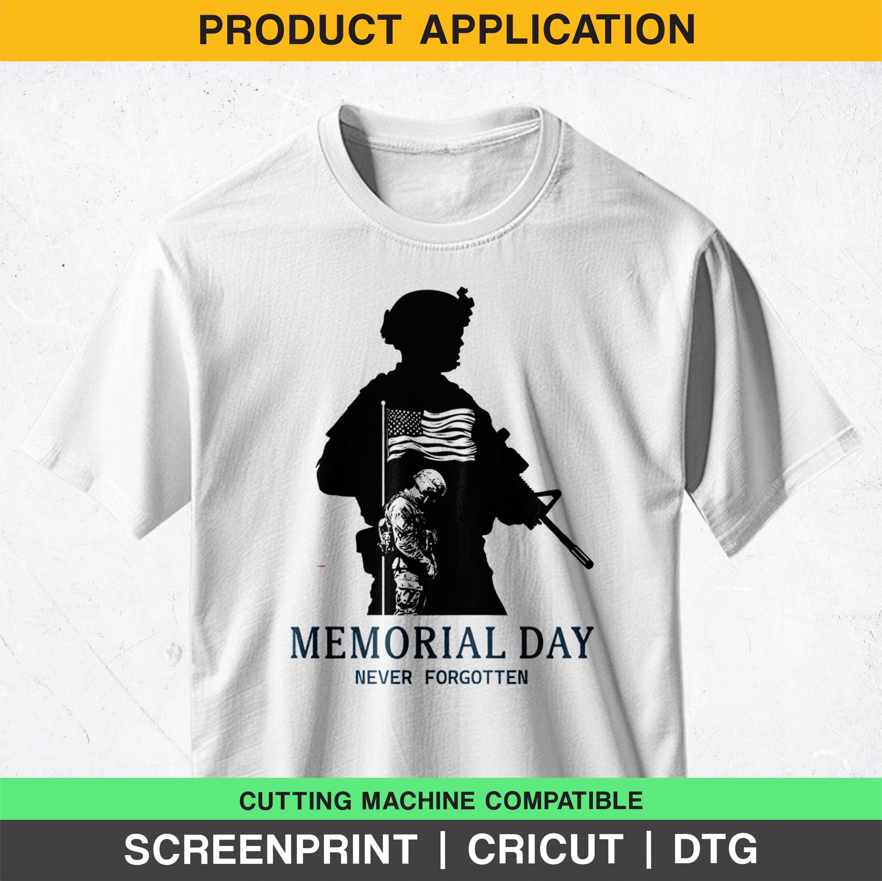 Memorial Day Soldier Silhouette SVG PNG – Fallen Hero Tribute With ...