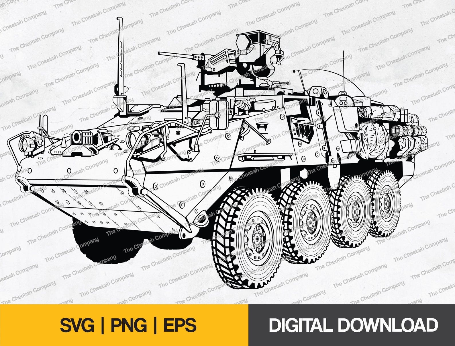Stryker SVG | Stryker M1127 RV Military Vehicle SVG | Army Tank Vector ...