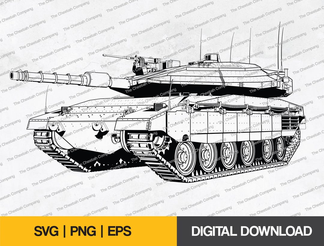 Merkava Mk4 Tank SVG | Military Vehicle Clipart (digital Download) - Etsy