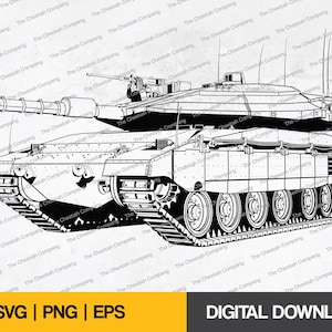 Merkava Mk4 Tank SVG | Military Vehicle Clipart (digital Download) - Etsy
