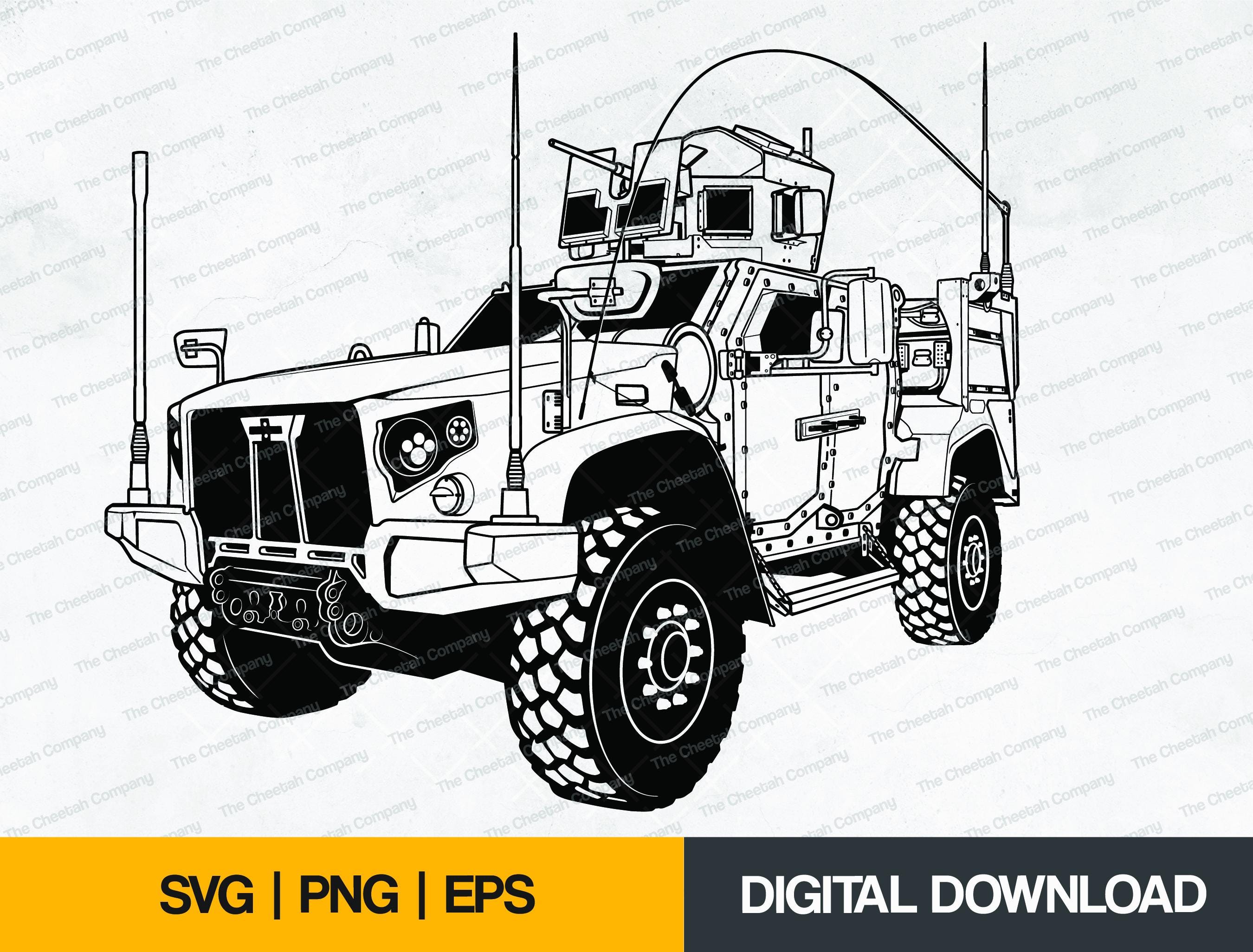 Military Truck JLTV SVG, Vector Drawing, Army Vehicle Clipart, Tactical ...