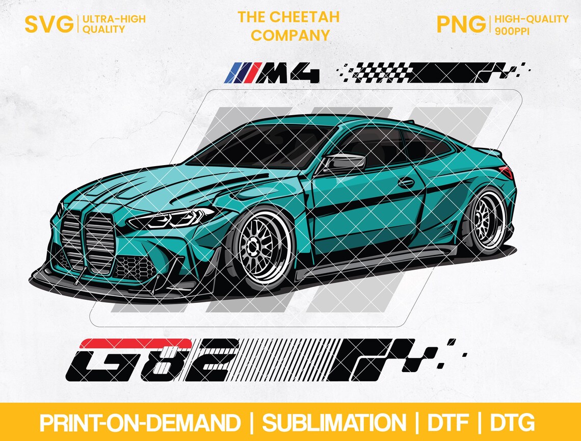BMW M4 G82 Vector Art, Car Design SVG PNG (digital Download) - Etsy