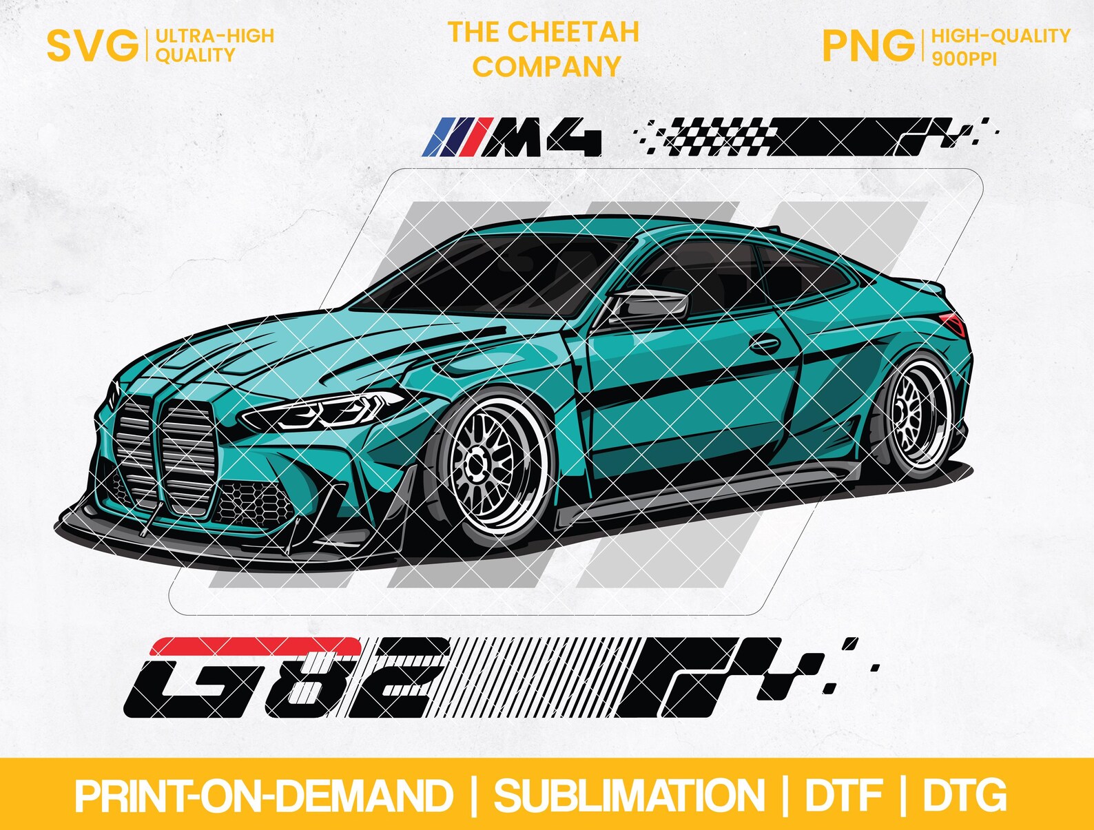 BMW M4 G82 Design, Digital Download, Vector Svg, Png 900PPI, Print on ...