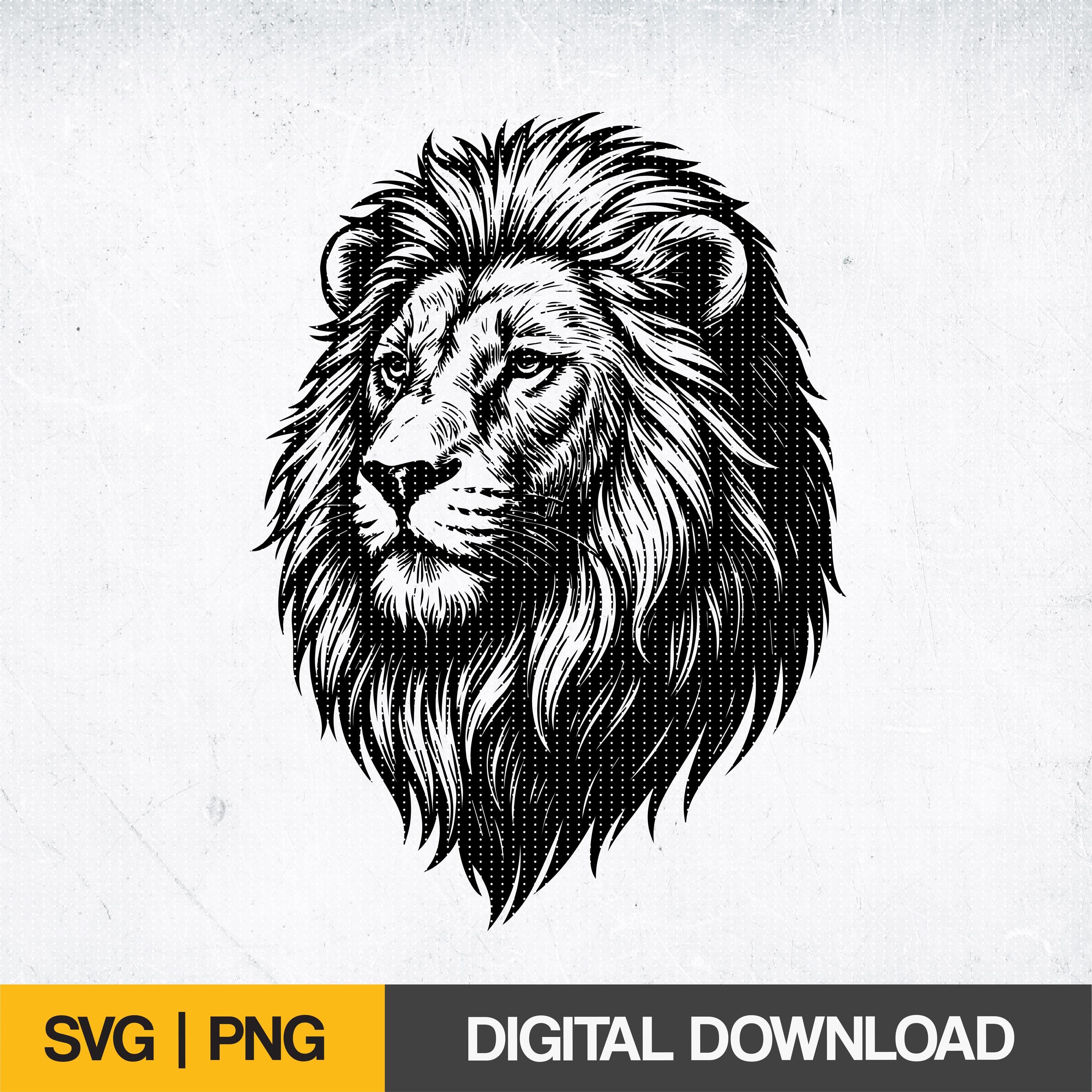 Realistic Lion Head Svg, Png | Wildlife Vector Cut File for Cricut ...