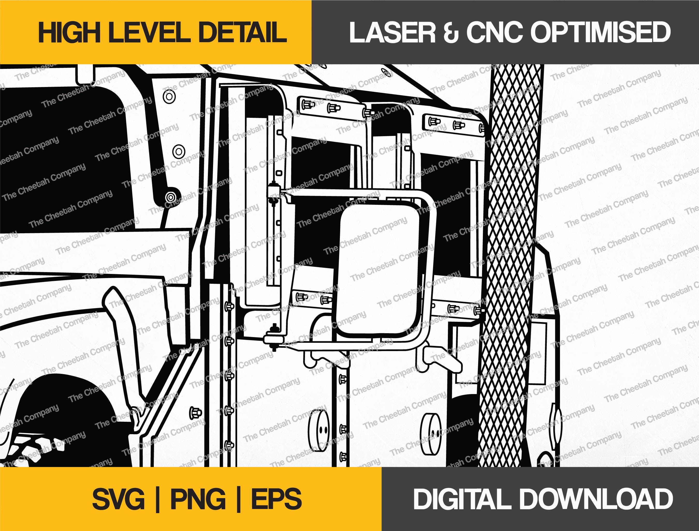 Humvee SVG | Vector File | Laser, CNC, Print | High-detail, Clean ...