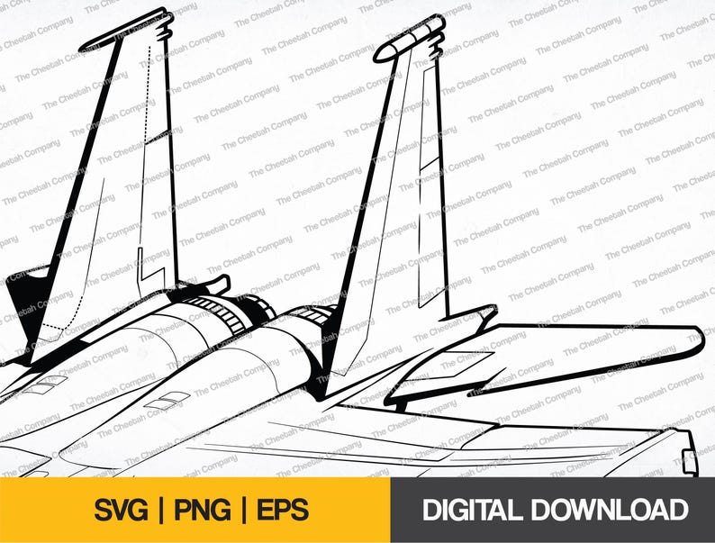 F-15 Eagle Vector File | Laser Cut, Engraving (SVG, PNG, EPS) - Etsy