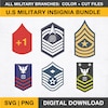 Us Army Enlisted Ranks Svg, Army Ranks Svg, Enlisted Ranks Svg, Us ...