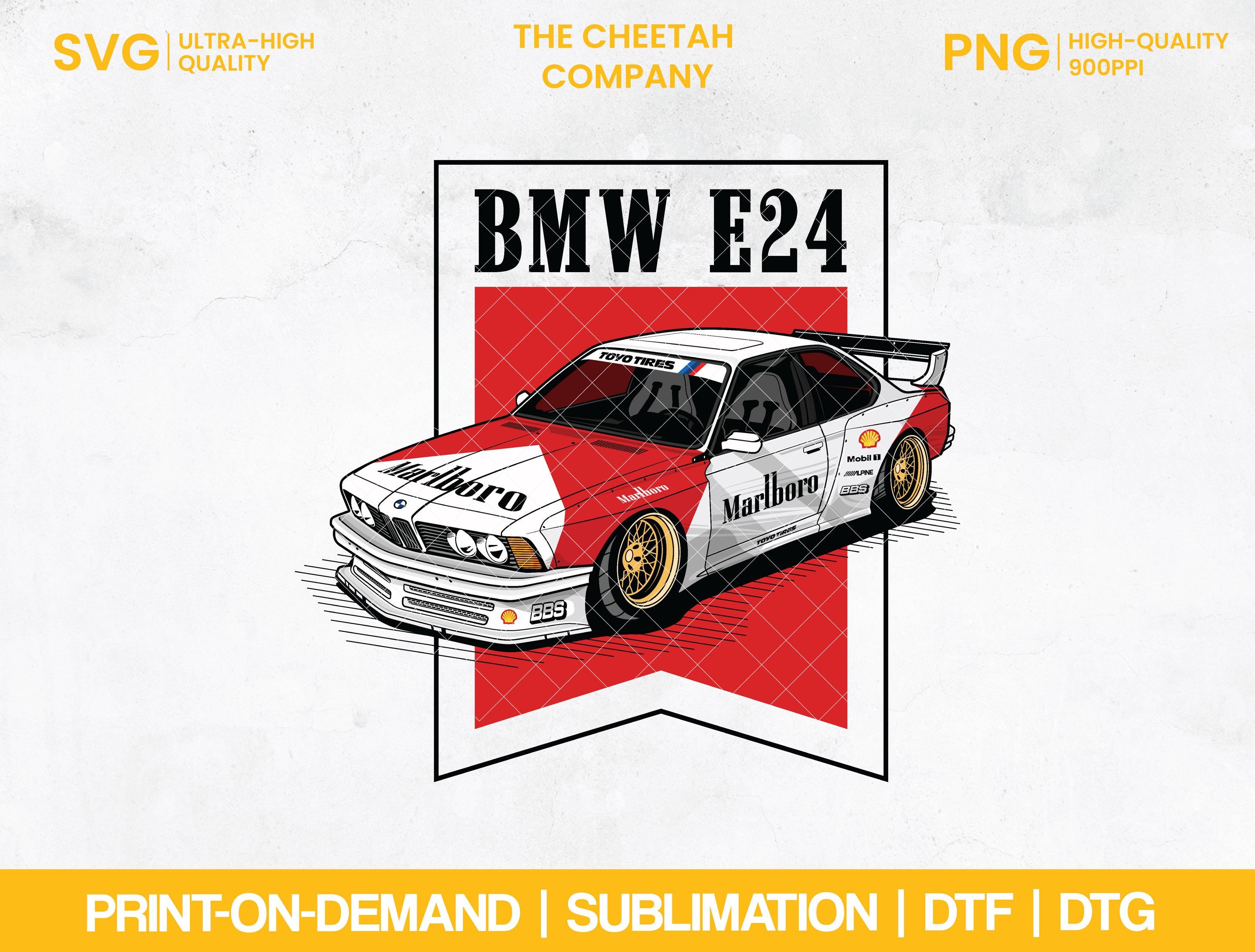 BMW E24 Design, Digital Download, Vector Svg, Png 900PPI, Print on ...