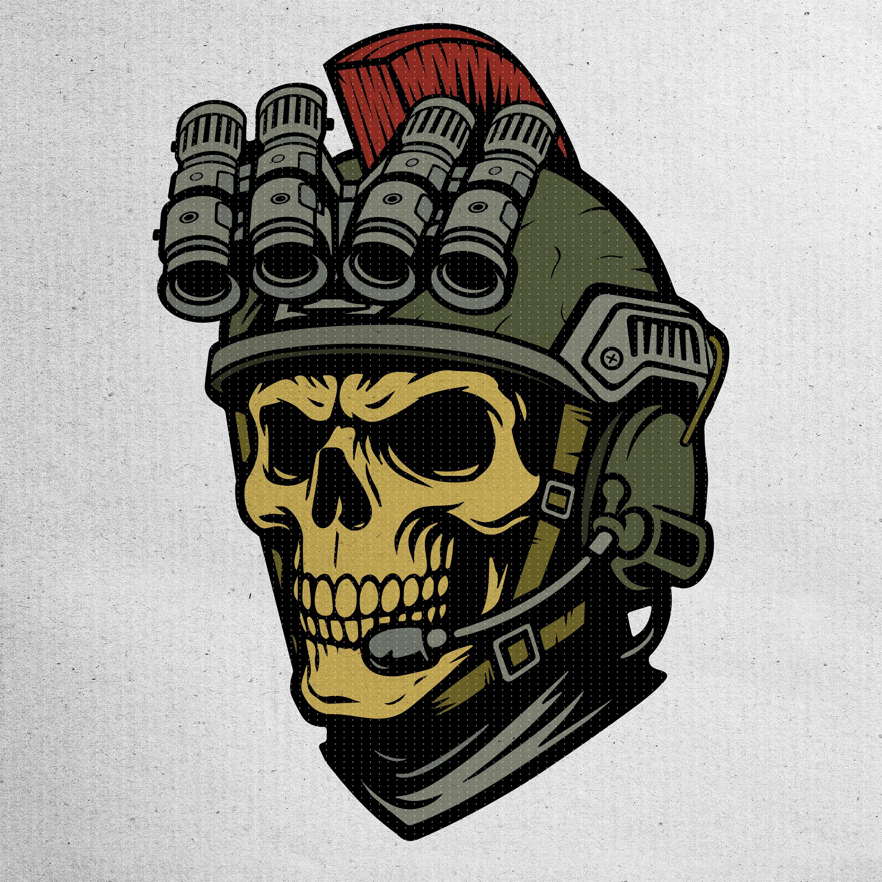 Tactical Skull SVG PNG – Spartan Helmet Skull With Night Vision ...