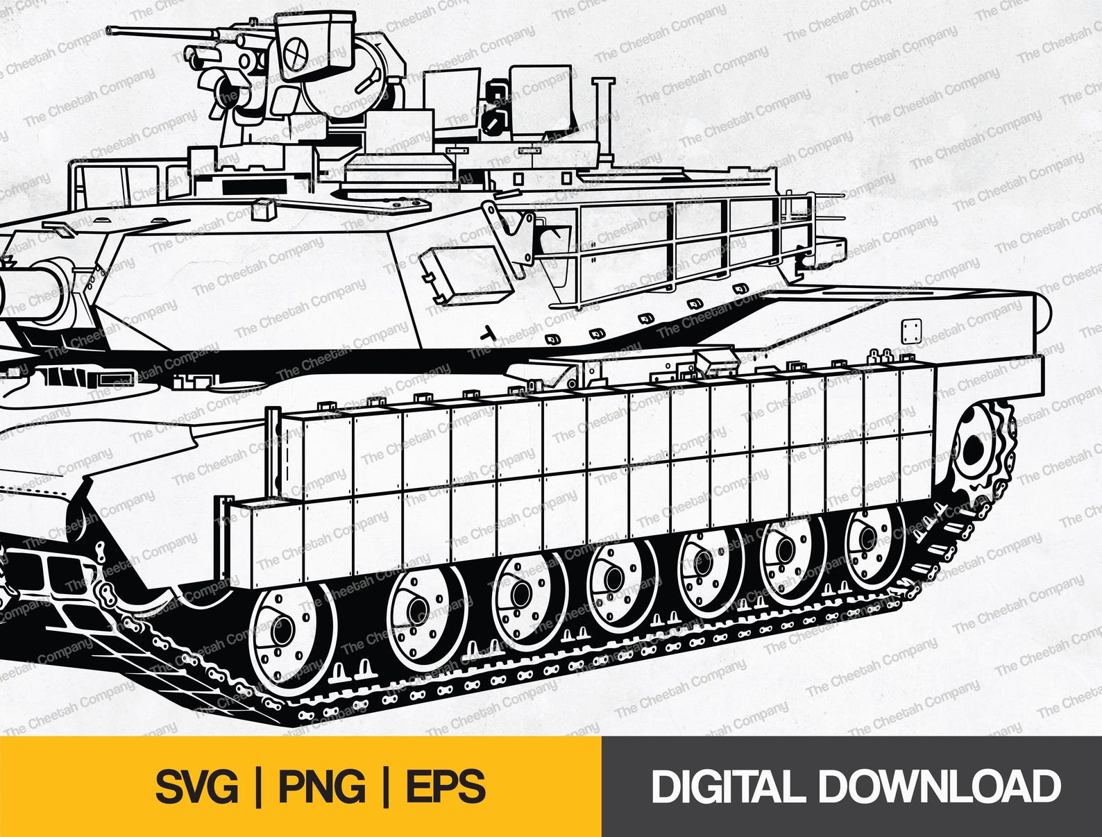 M1A2 Abrams Tank SVG | Military Vehicle SVG | Army Tank Vector | War ...