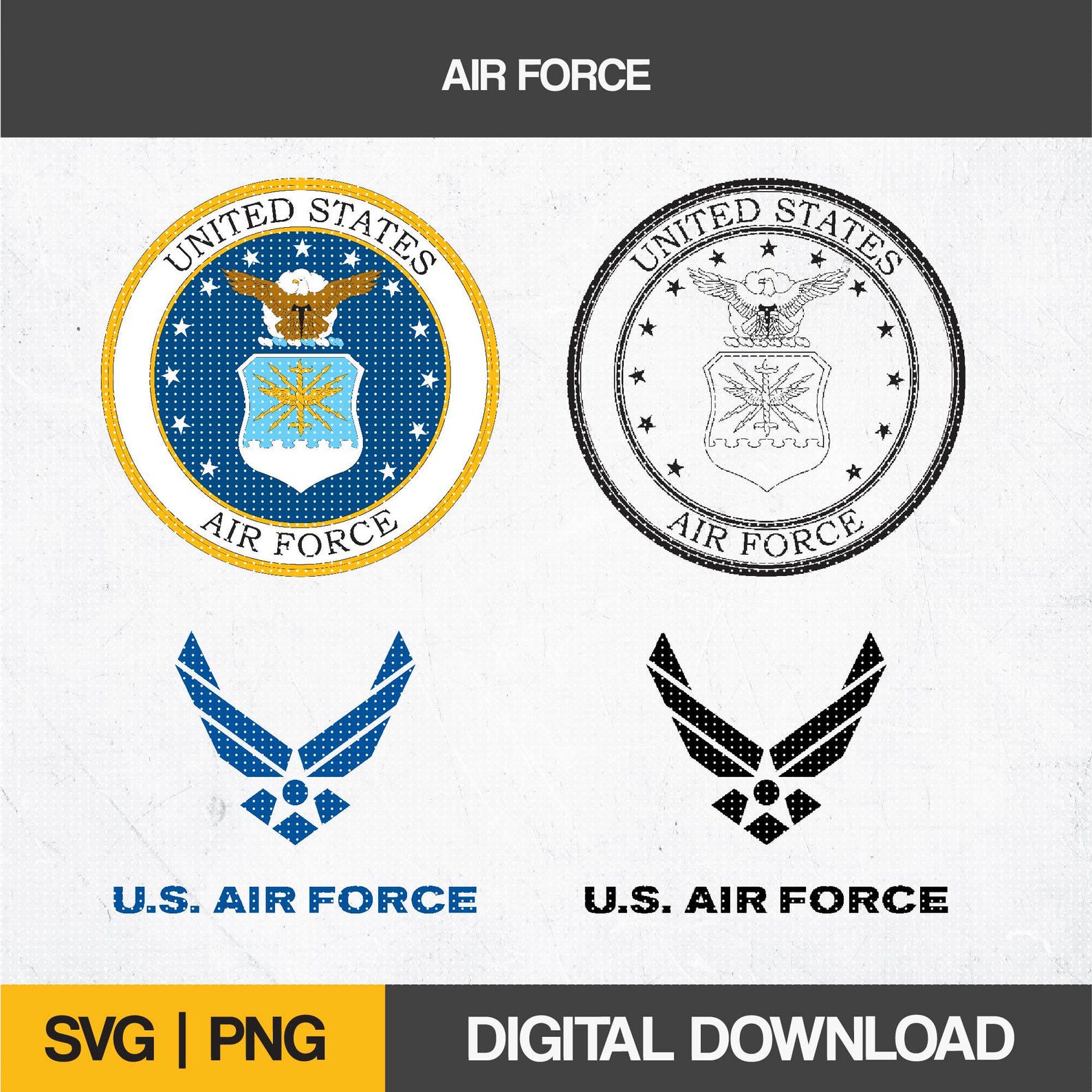 US Military Logos Bundle | 32 Logos SVG, PNG | Military Emblems for ...