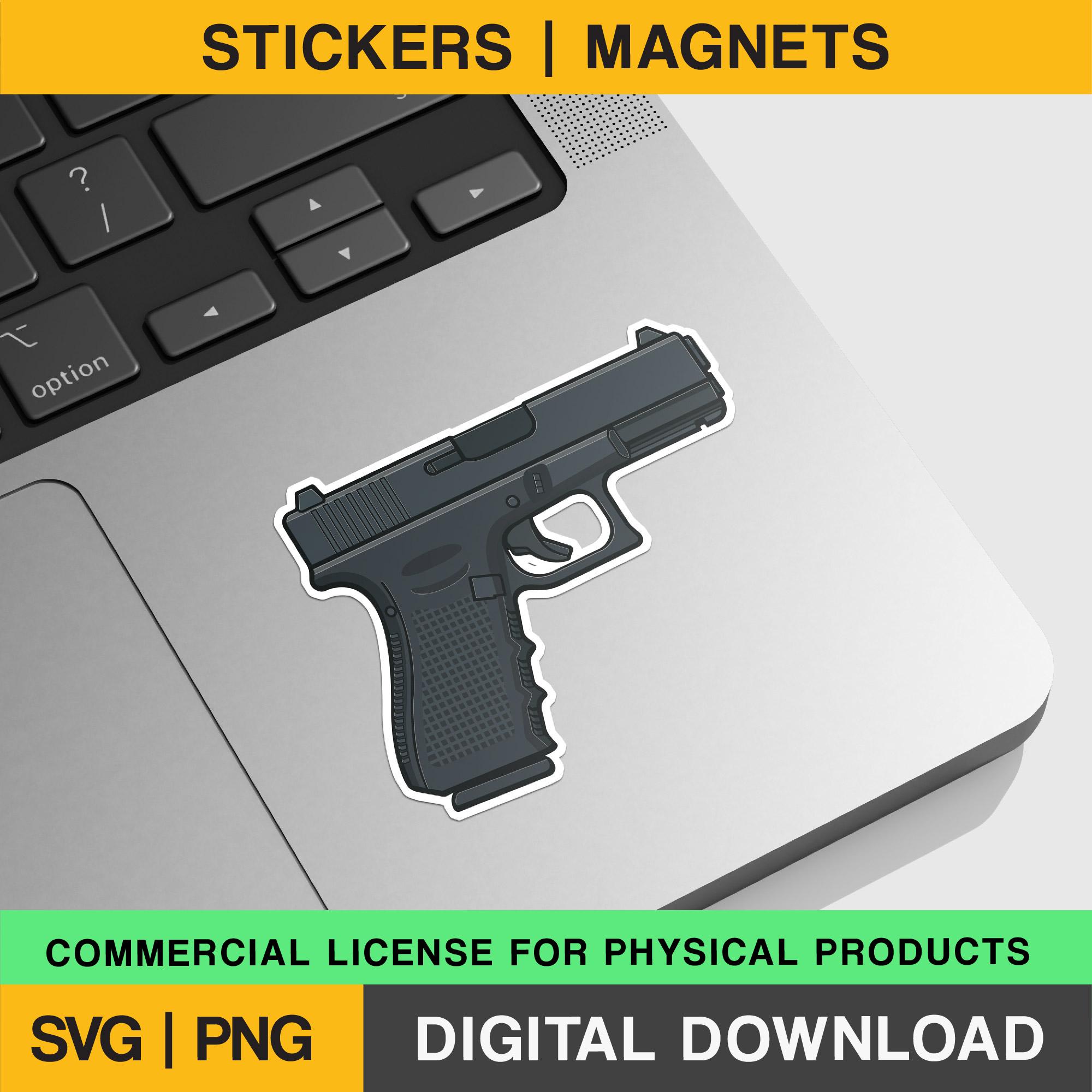 Glock 19 SVG, Gun Vector, Digital Download, Full-color Tactical Pistol ...