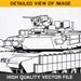 M1A2 Abrams Tank SVG | Military Vehicle Clipart (digital Download) - Etsy