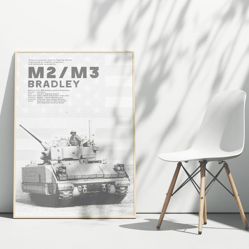 M2/M3 Bradley Tank Poster | Military Wall Art (digital Download) - Etsy