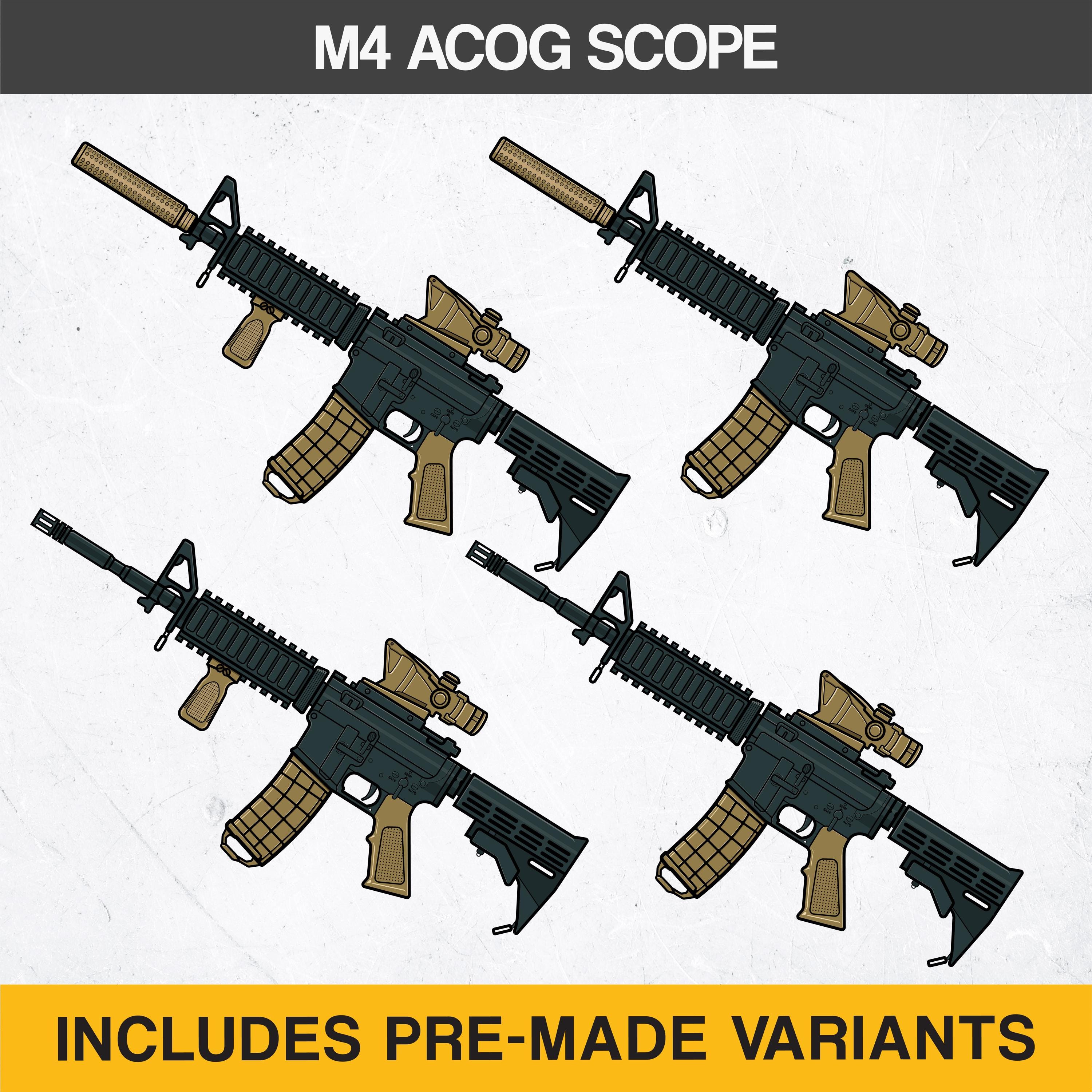 Build Your Own M4 Rifle SVG Bundle | Tactical Gun SVG Designs | Modular ...