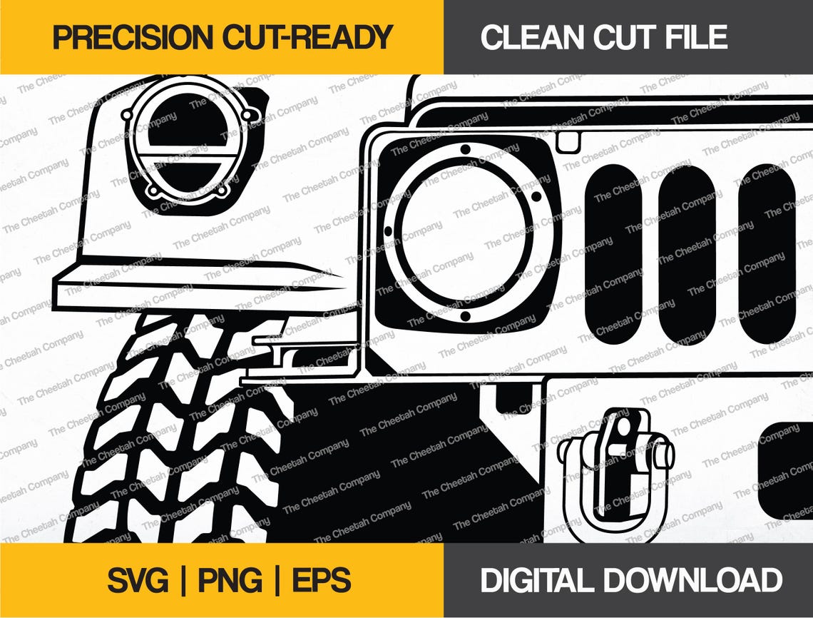 Humvee SVG | Vector File | Laser, CNC, Print | High-detail, Clean ...