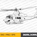 Bell UH-1, Huey, SVG Image, DXF, Png, Helicopter, Instant Download. - Etsy