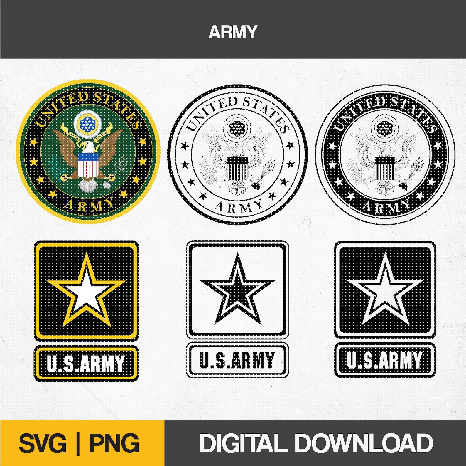 US Military Logos Bundle | 32 Logos SVG, PNG | Military Emblems for ...