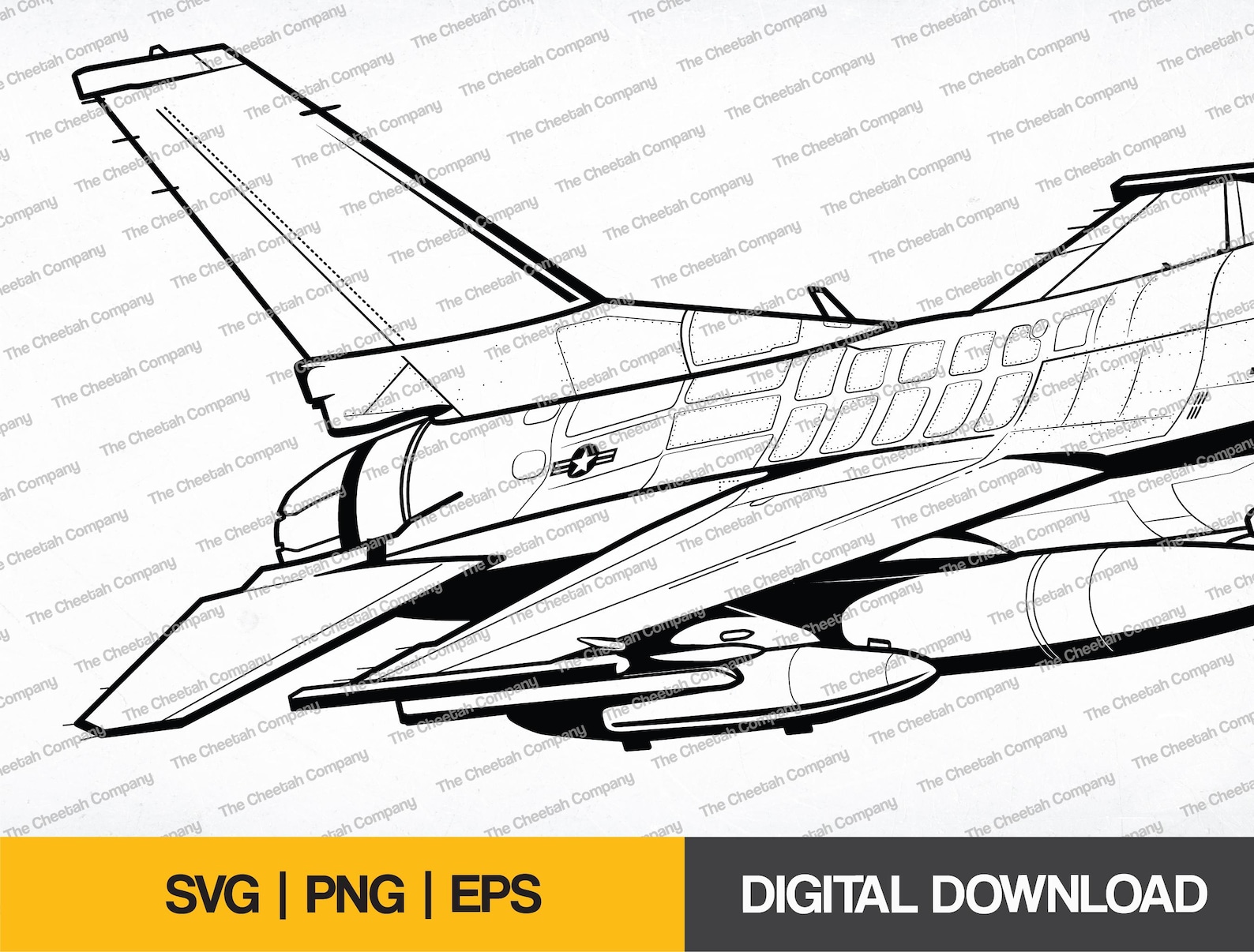 F-16 Fighter Jet Vector | Military Aircraft SVG, PNG, EPS (digital ...