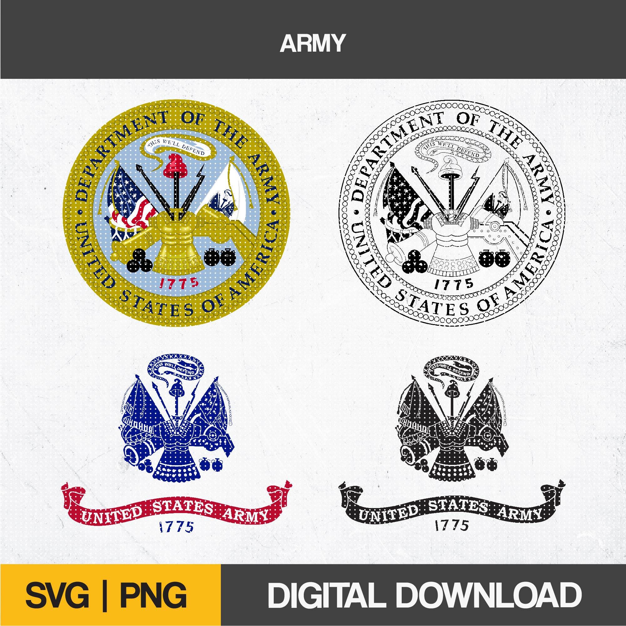 US Military Logos Bundle | 32 Logos SVG, PNG | Military Emblems for ...