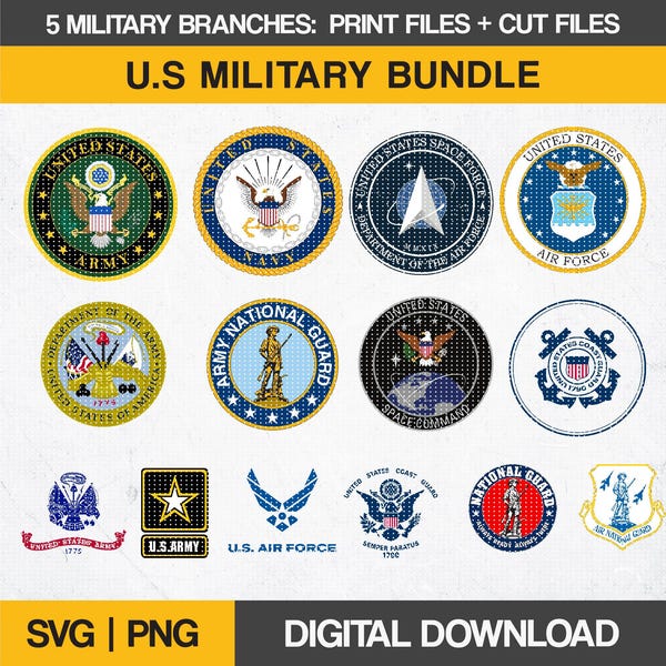 Military Logos Print Cut - Etsy
