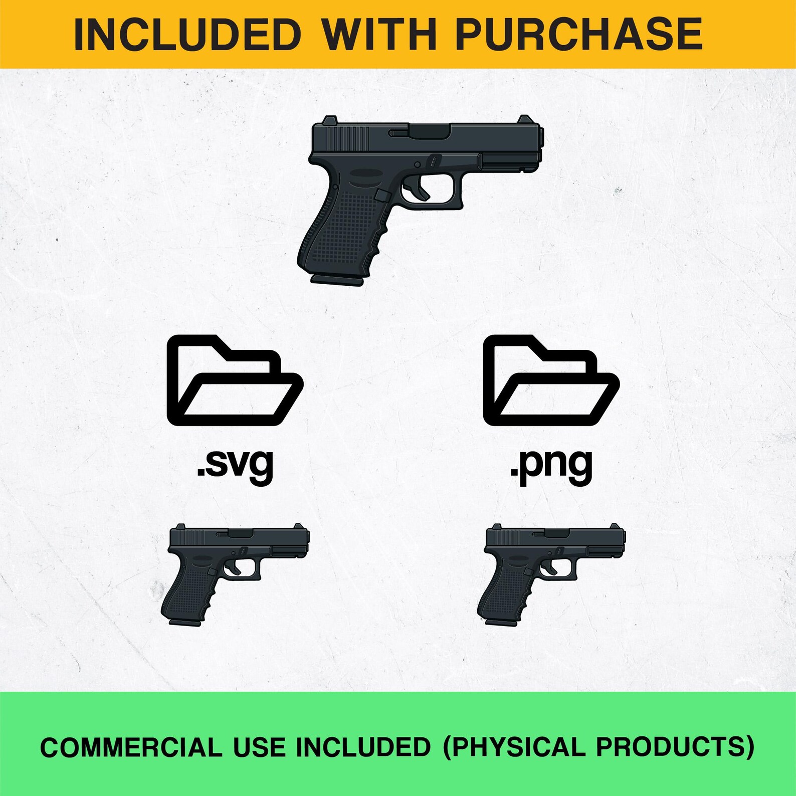 Glock 19 SVG, Gun Vector, Digital Download, Full-color Tactical Pistol ...