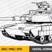 M1A2 Abrams Tank SVG | Military Vehicle SVG | Army Tank Vector | War ...