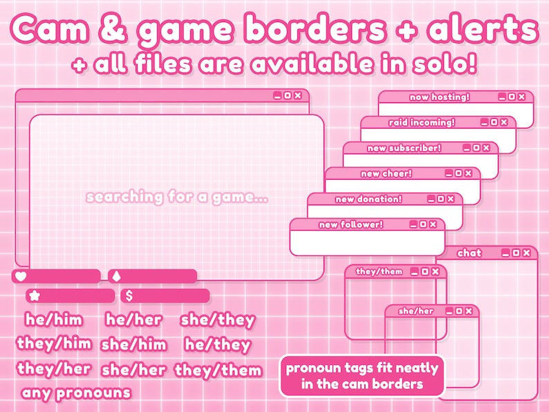 Animated Windows Twitch Stream Bundle Package | Overlays, Panels ...