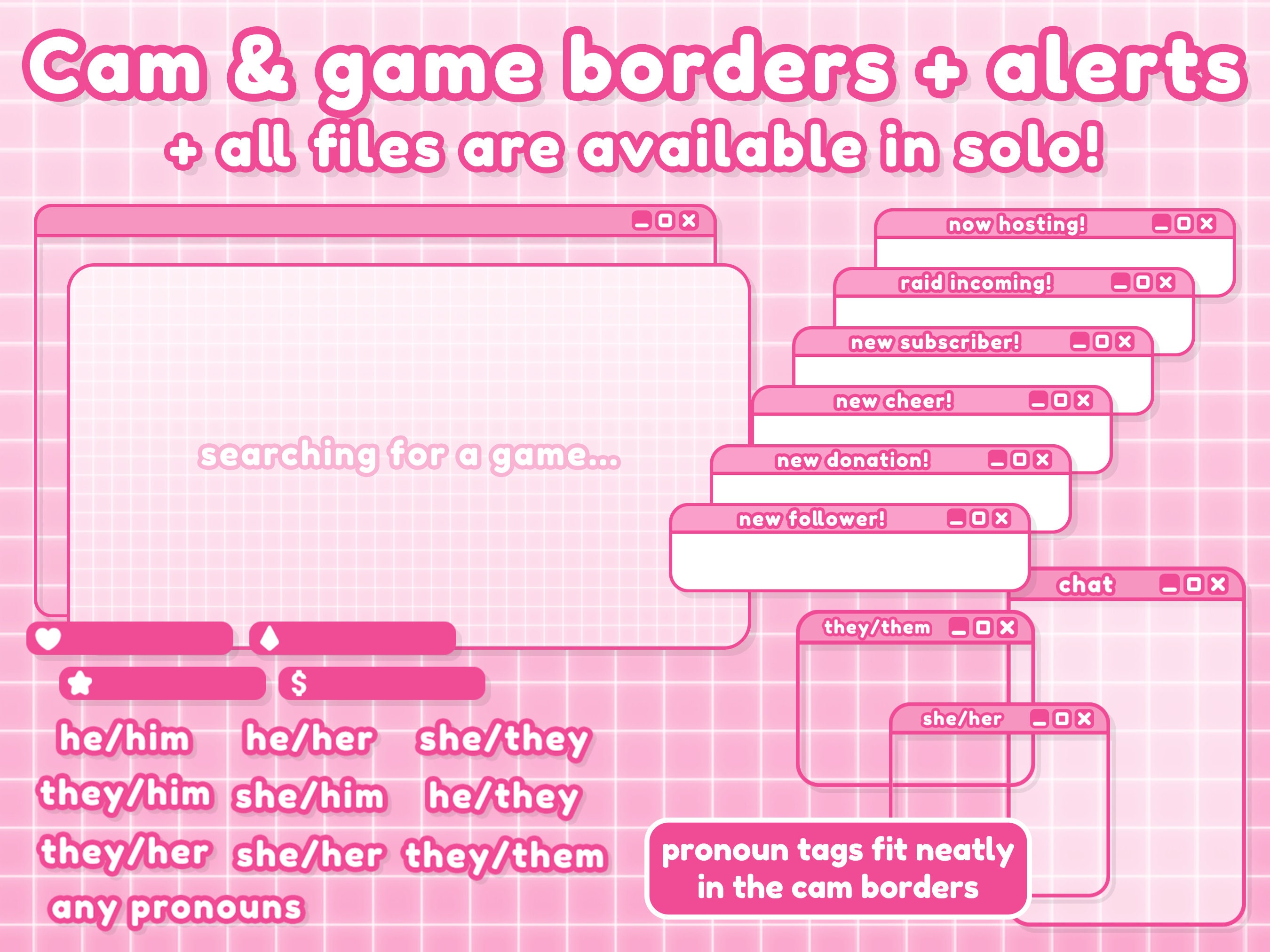 Animated Windows Twitch Stream Bundle Package | Overlays, Panels ...